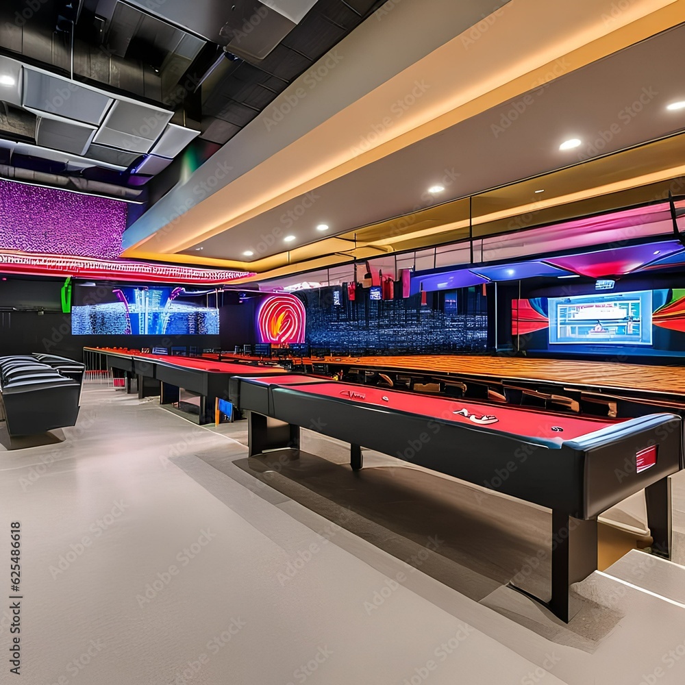 263 A modern entertainment complex with a multiplex cinema, bowling ...