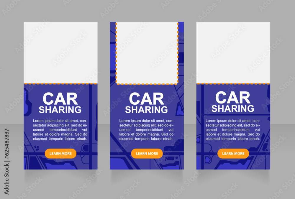 Car rental location web banner design template. Peer-to-peer service ...