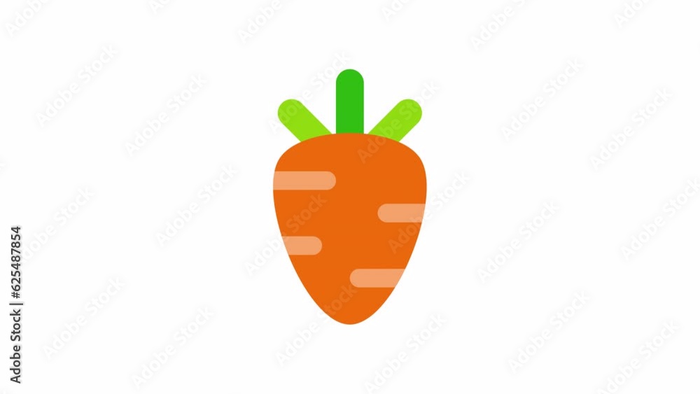 Carrot, Vegetables animated icon on transparent background. Stock 비디오 ...
