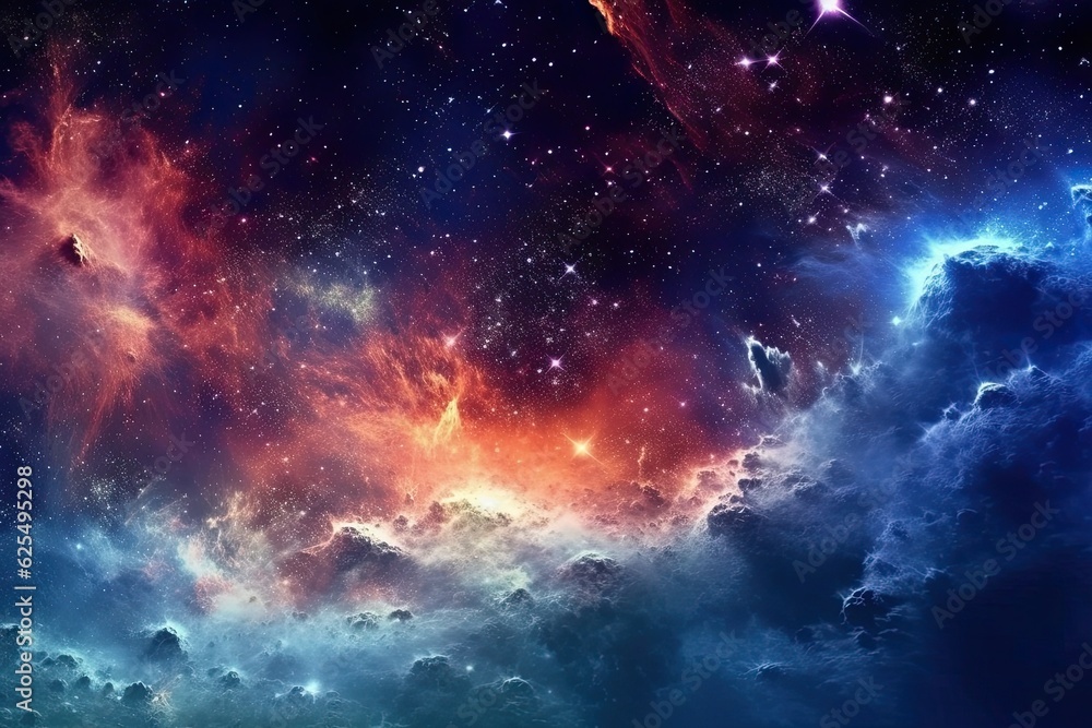 Celestial Spectacle: Deep Space Galaxy Background with Cosmic Dust and ...