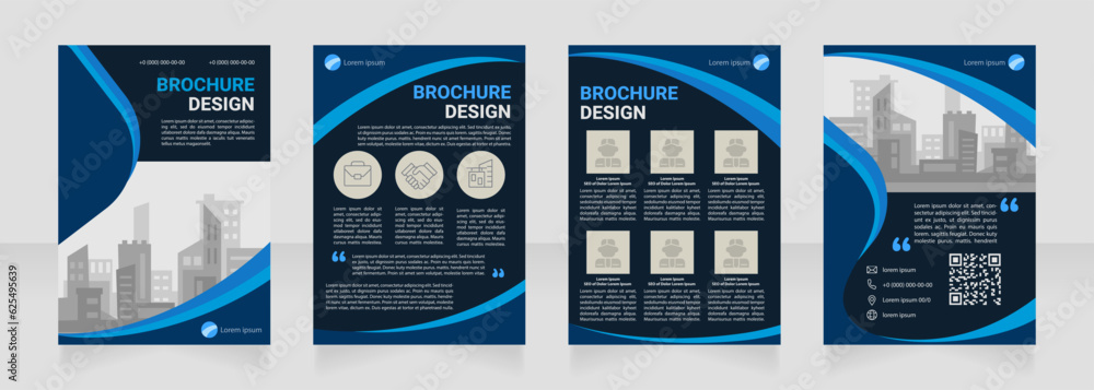 Architecture firm promotion blank brochure design. Employee photos ...