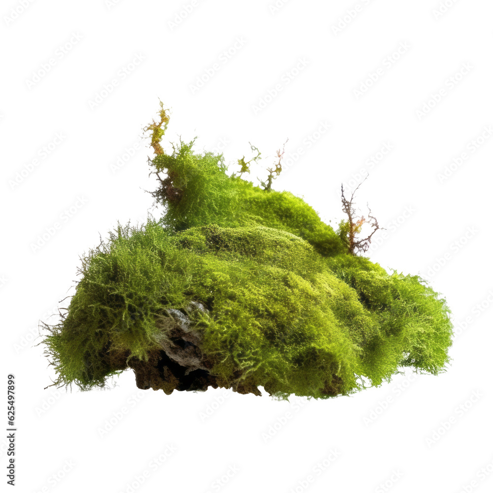 green moss isolated on transparent background cutout Stock Photo ...