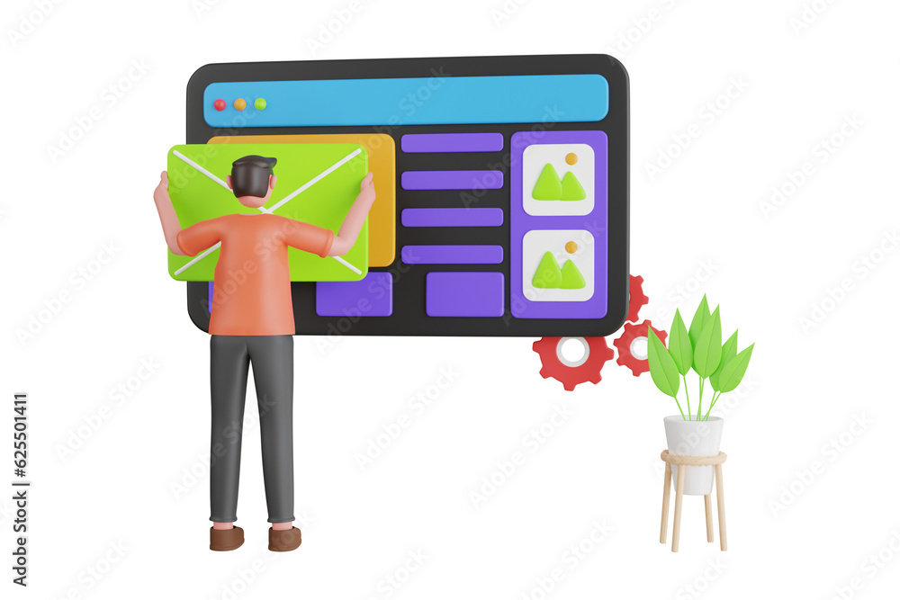 Web Ui Ux Design Web Development Concept Ui And Ux Designers Creating