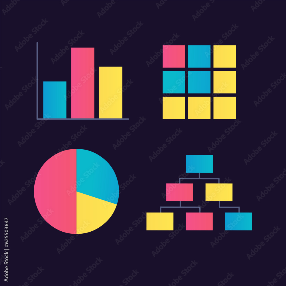 Scientific studies results infographic chart design template set for ...