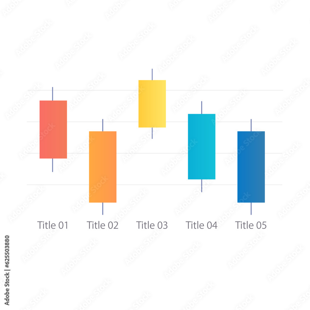 Commodity market prices movement infographic candlestick chart design ...