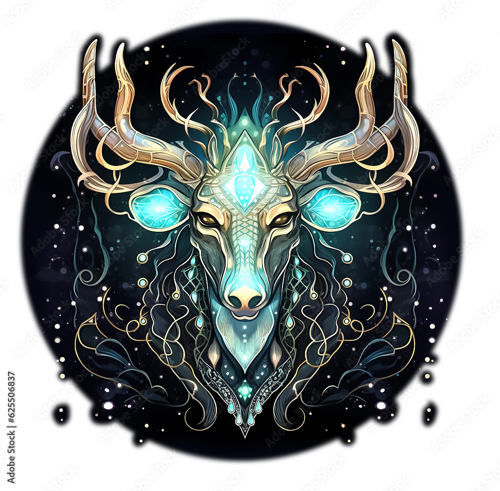 Zodiac sign Capricorn. Astrological horoscope symbol, isolated images ...