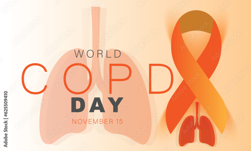 World copd day. background, banner, card, poster, template. Vector ...