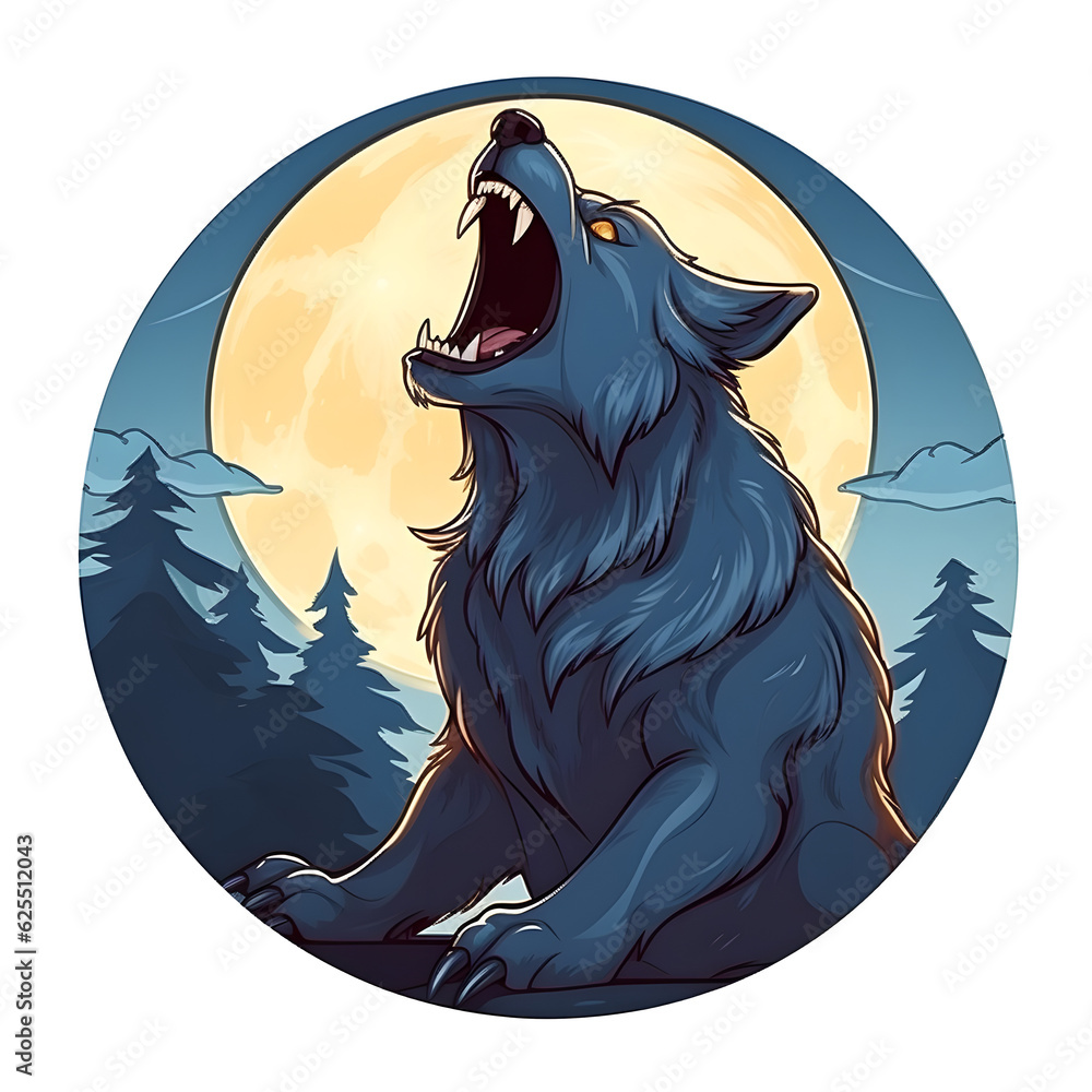 howling werewolf clipart, transparent background Stock Illustration ...