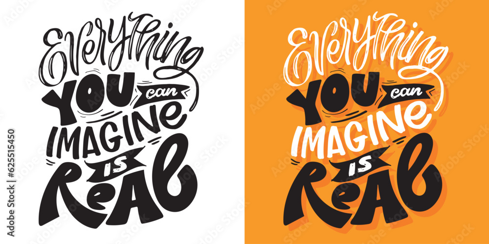 Funny hand drawn lettering quote. Cool phrase for print and poster ...