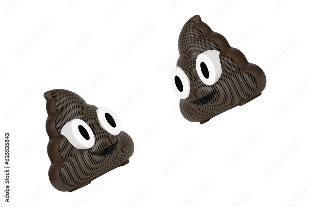 Wireless speaker on a white background. Wireless speaker in the shape ...