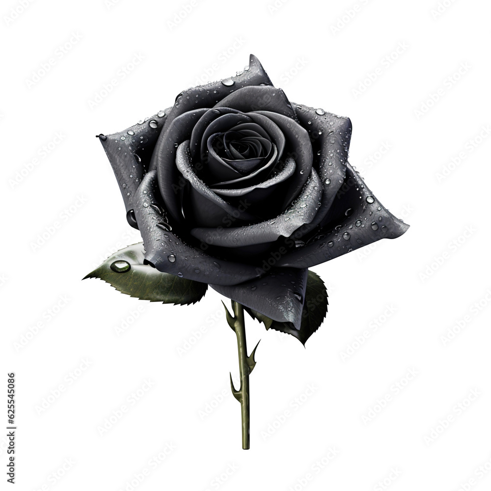 Black rose on transparent background Remove png created with Generative ...