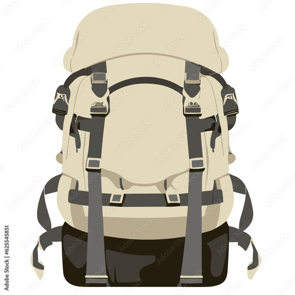 Traveler backpack camp clip art illustration isolate on transparent ...