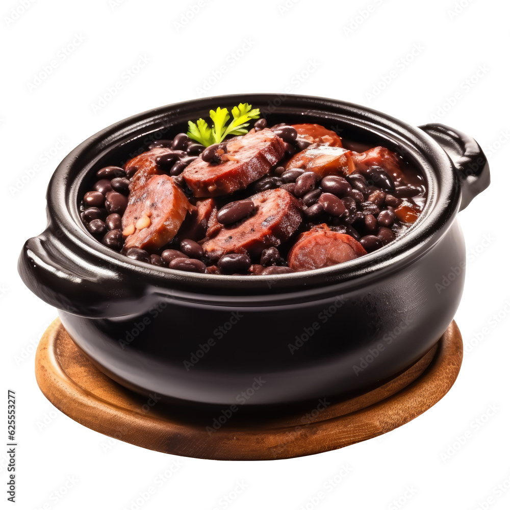 Feijoada, a typical Brazilian food. transparent background. Stock ...