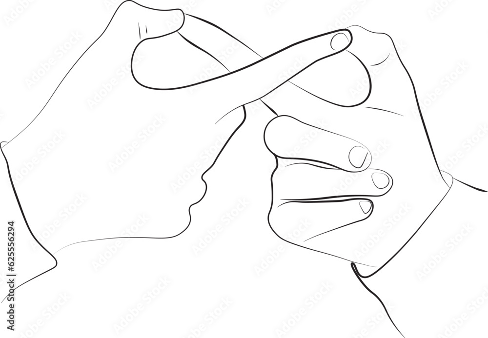 Infinity sign with two finger gesture.Symbol of eternal love ...