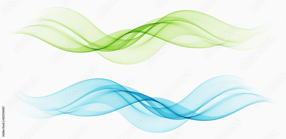 Color flow of wavy lines, abstract waves background. Vector waves set ...