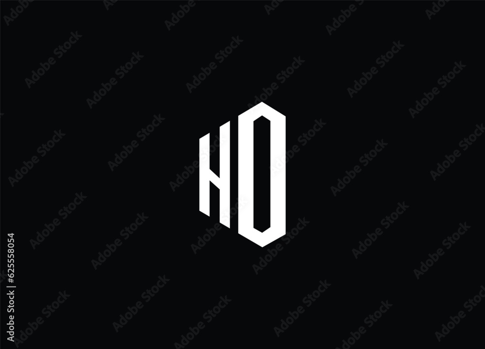 HO Alphabet letters design and Monogram logo Stock Vector | Adobe Stock