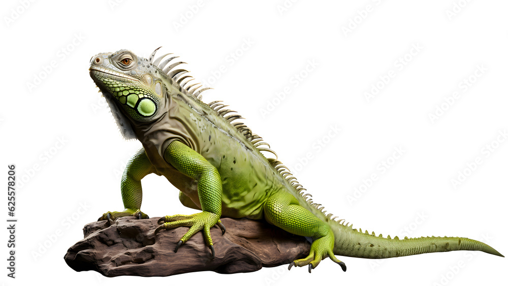 Green iguana isolated on transparent background Stock Photo | Adobe Stock
