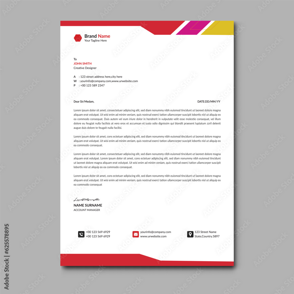 Vetor de letterhead, print ready, business letterhead, creative ...