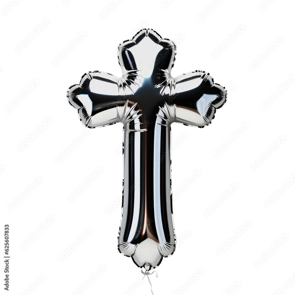 Shinny Holy cross balloon isolated on transparent background ...