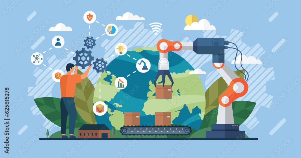 Automation business. Vector illustration. Automation software ... Automation business. Vector illustration. Automation software ...