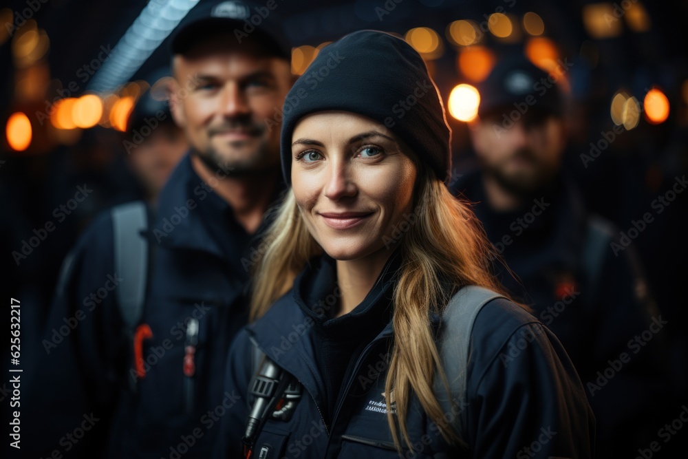 industry team Engineers of oil rigs, petrochemical, electricity, three ...