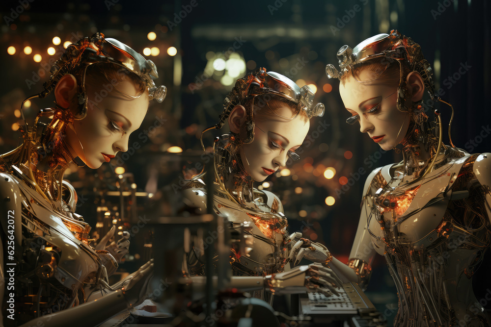 Retro Vintage Science Fiction Robot 1920s Art Deco Twenties Puppets ...