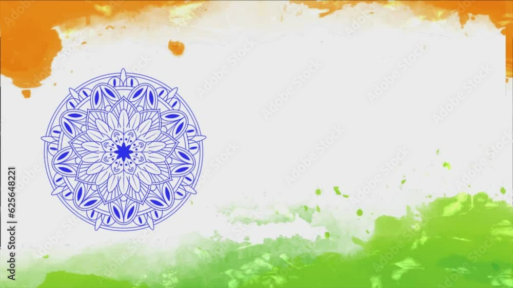 Happy Independence Day Indian Flag Animation. Celebrating Independence ...