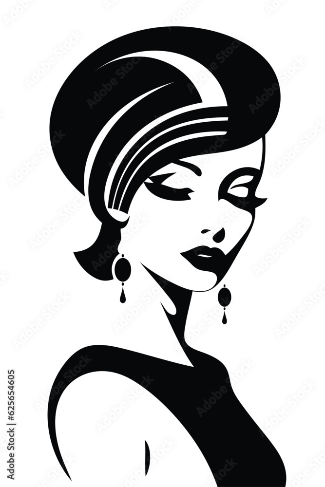 Vecteur Stock Woman clipart vector illustration. Elegance beautiful ...