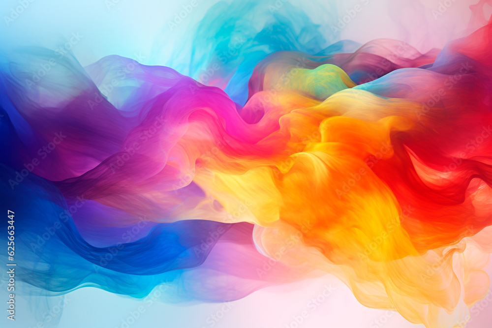 multicolorful mystic smoke wafts of mist aqua explosion floating colors ...