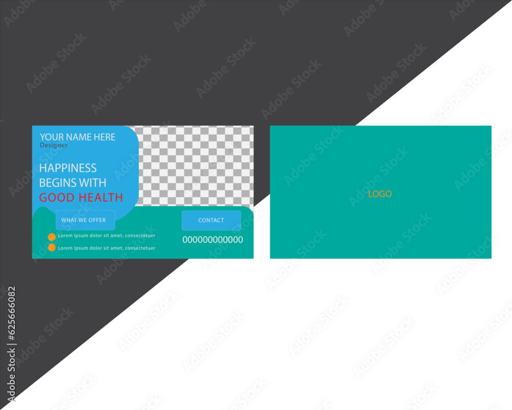 Modern A4 size Business card vector template layout. Brochure cover for ...