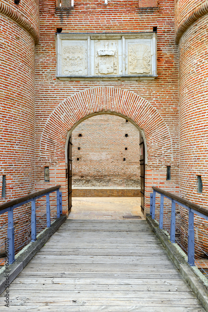 15th century castle of La Mota in the town of Medina del Campo in the ...