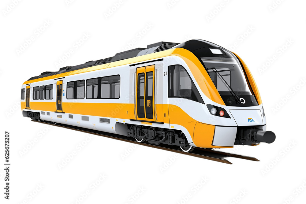 Foto de Metro Train Isolated on Transparent Background. AI do Stock ...