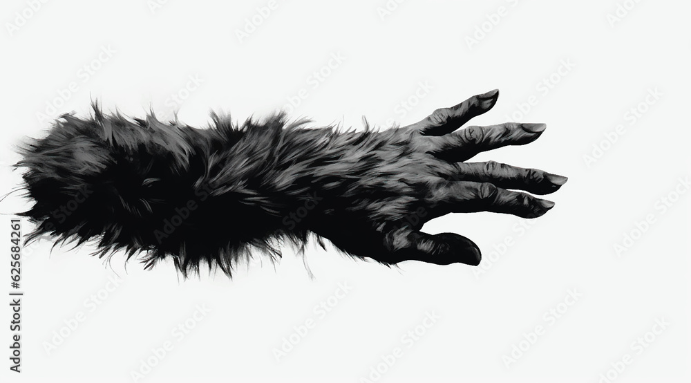 Hairy Yeti Hand Tattoo Symbol Stock Illustration | Adobe Stock