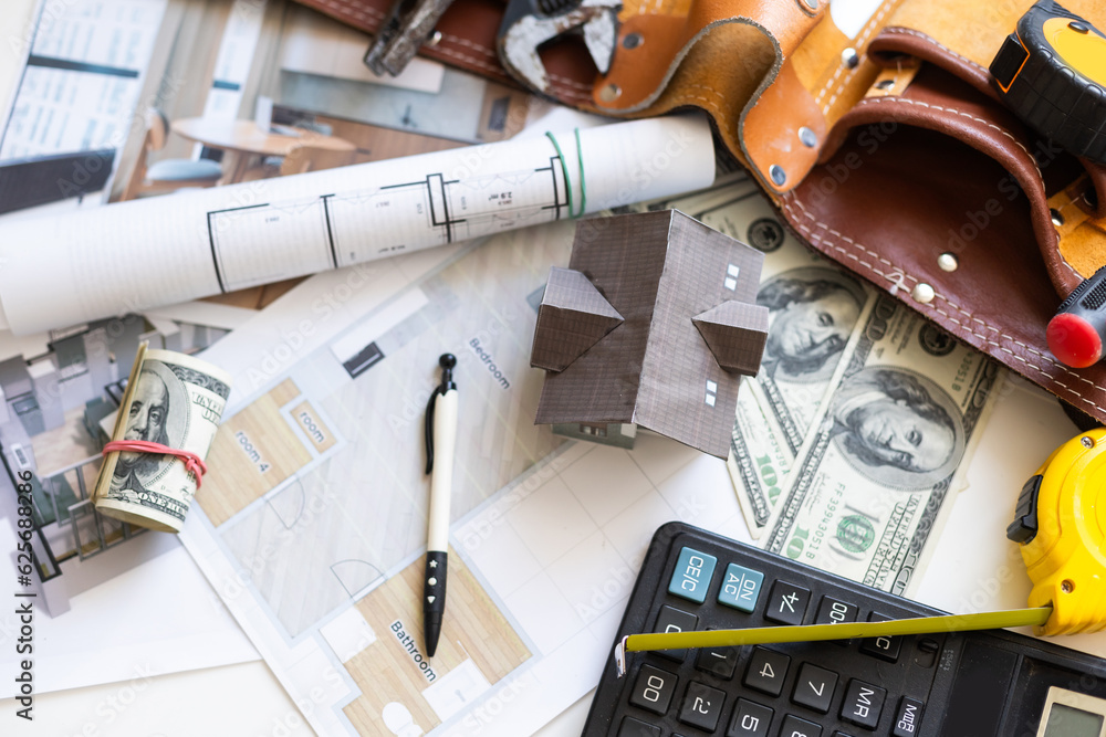 Engineering diagram blueprint paper drafting project sketch ...