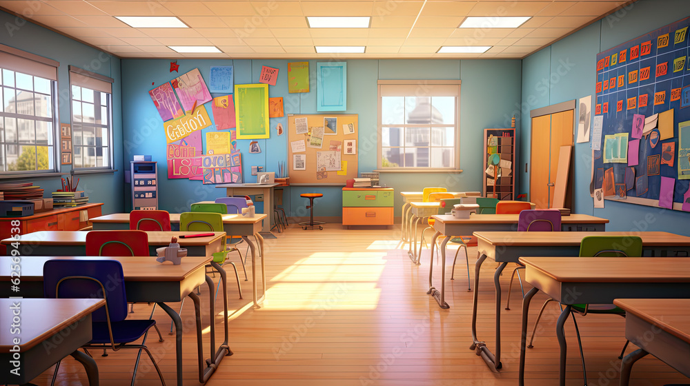 Experience Creative Classroom Chaos: Whimsical Style Cartoon ...