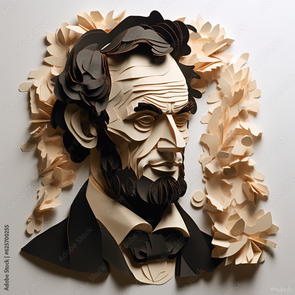 Cutting History A Strikingly Detailed Papercut Portrait of Abraham ...