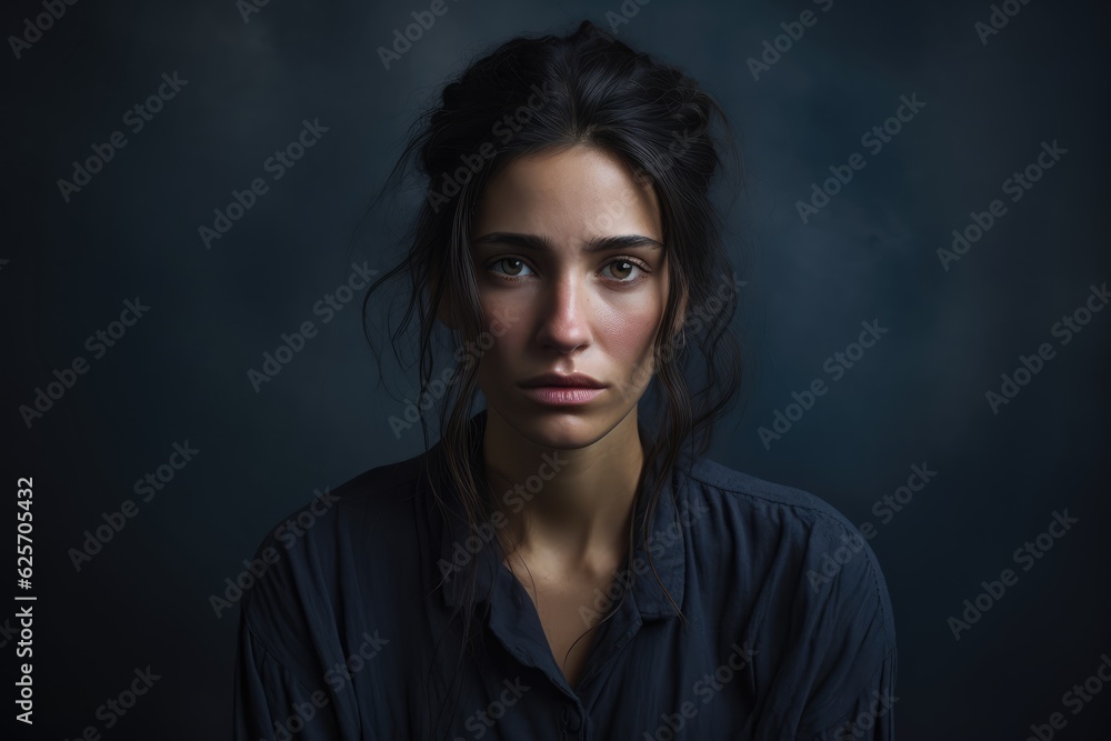 sad woman - depression, ai generated Stock Photo | Adobe Stock