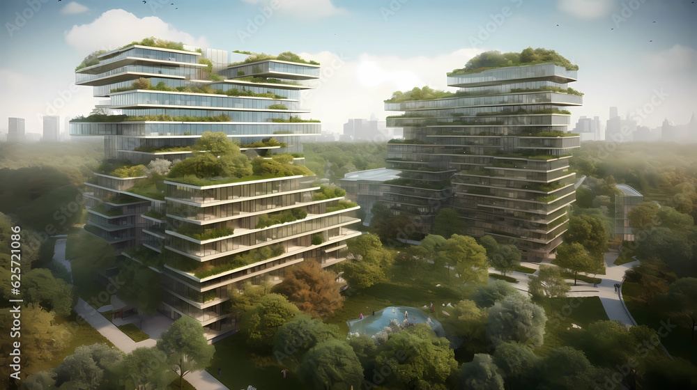 Immerse yourself in a vision of green urbanism where modern ...