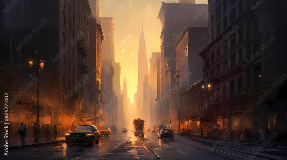 Witness the magical transformation of a modern cityscape as twilight ...