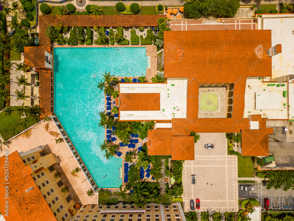 The Biltmore Hotel Miami aerial overhead photo of the swimming pool ...
