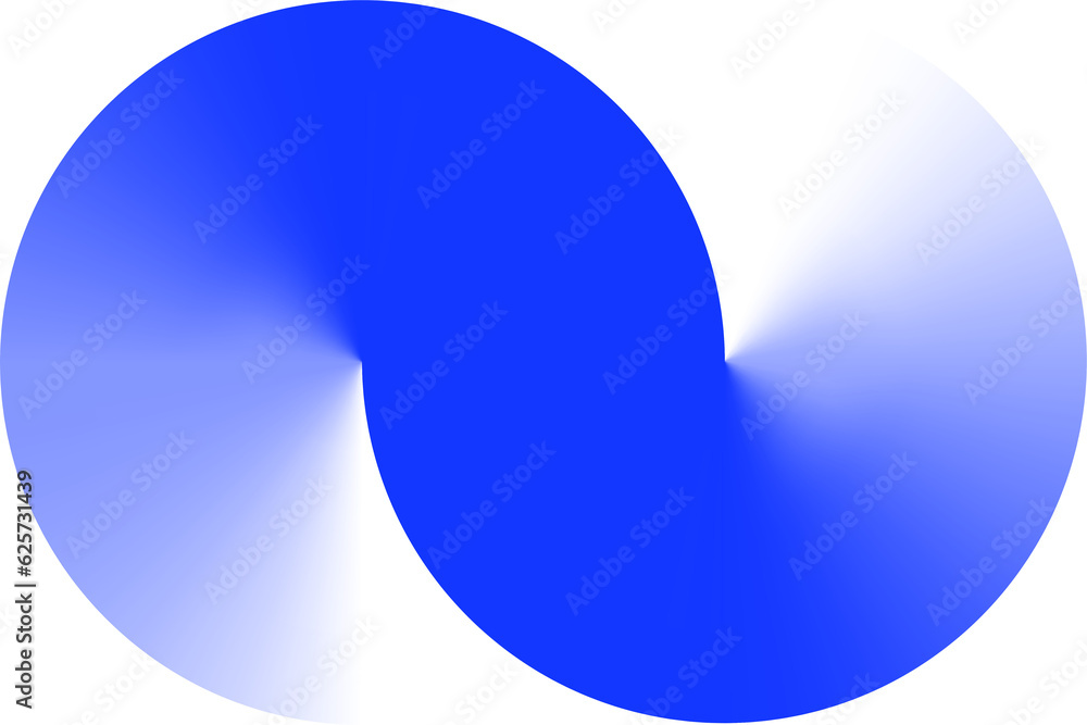 Colorful 3D Abstract Gradient Ramp Shape Illustration Isolated on a ...