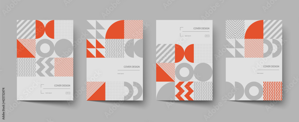 Trendy covers design. Minimal geometric shapes compositions. Applicable ...