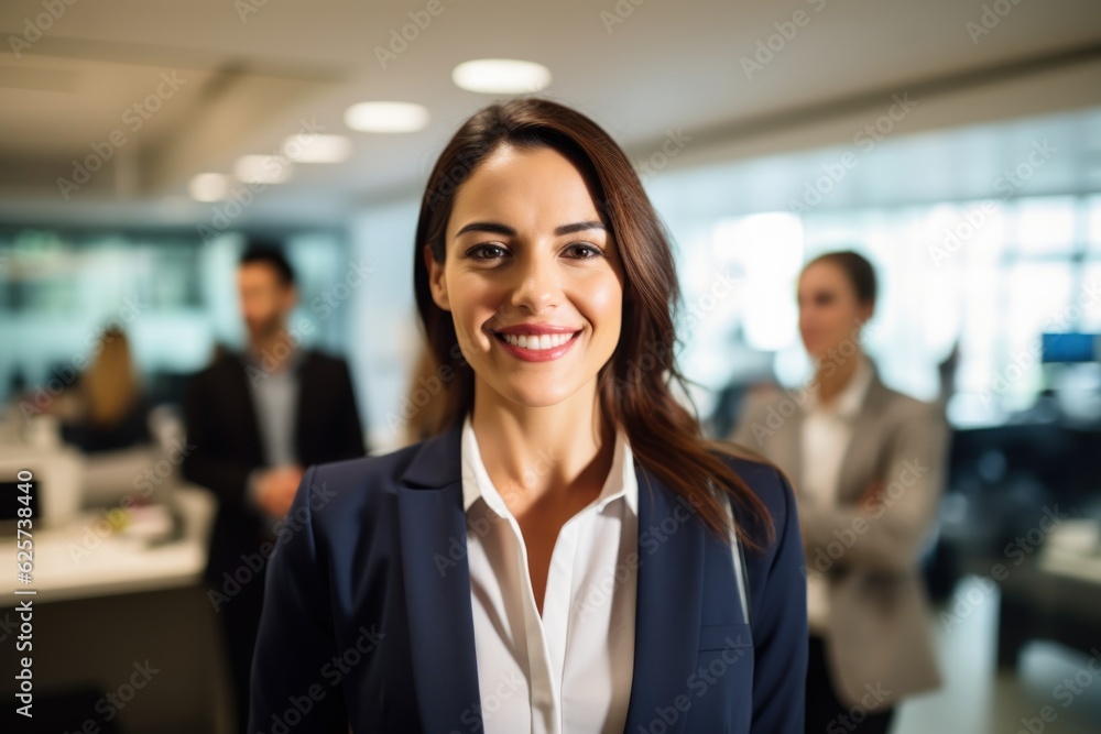 portrait of a beautiful young smiling latina american businesswoman ...
