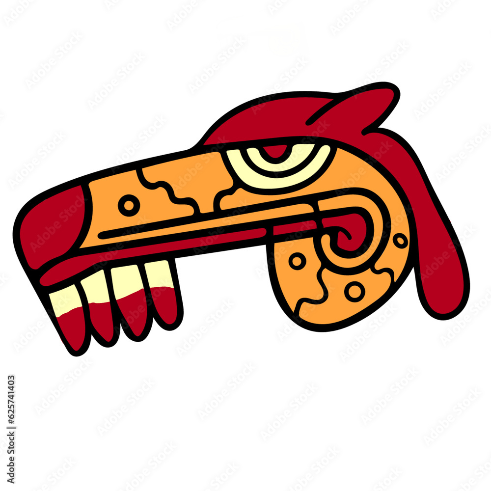 Representación de cipactli, bestia de la mitología azteca, signo ...