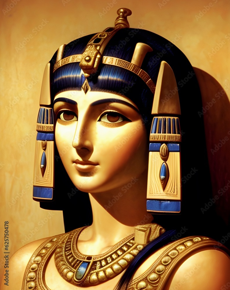 A generative ai featuring the beautiful portrait of ancient Egyptian ...