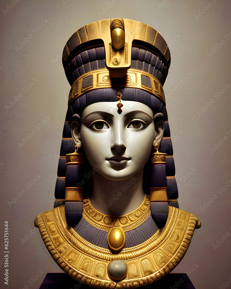A generative ai featuring the beautiful portrait of ancient Egyptian ...
