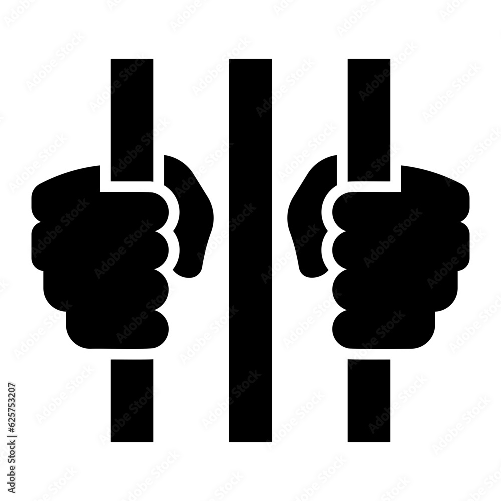 jail Solid icon Stock Vector | Adobe Stock