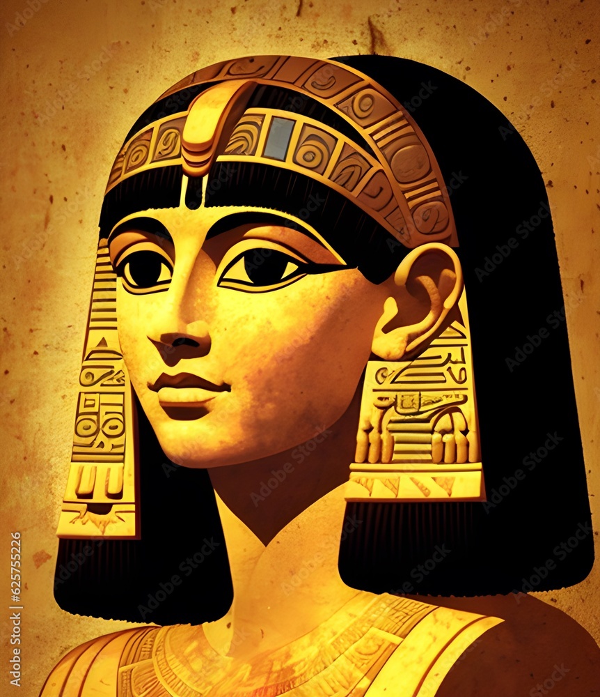 A generative ai featuring the beautiful portrait of ancient Egyptian ...