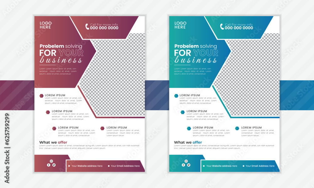 Business Flyer design A4 size corporate flyer template for marketing ...