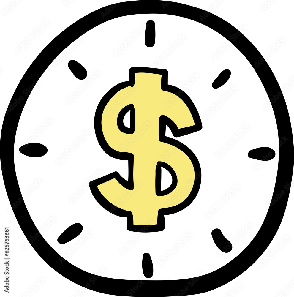Digital png illustration of circle with dollar symbol on transparent ...